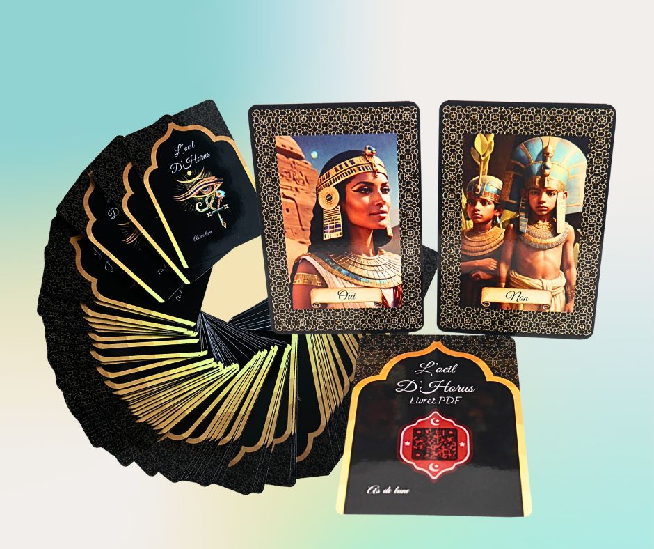 Oracle Égyptien L’Œil d’Horus – 70 Cartes | Verveine & Tarots